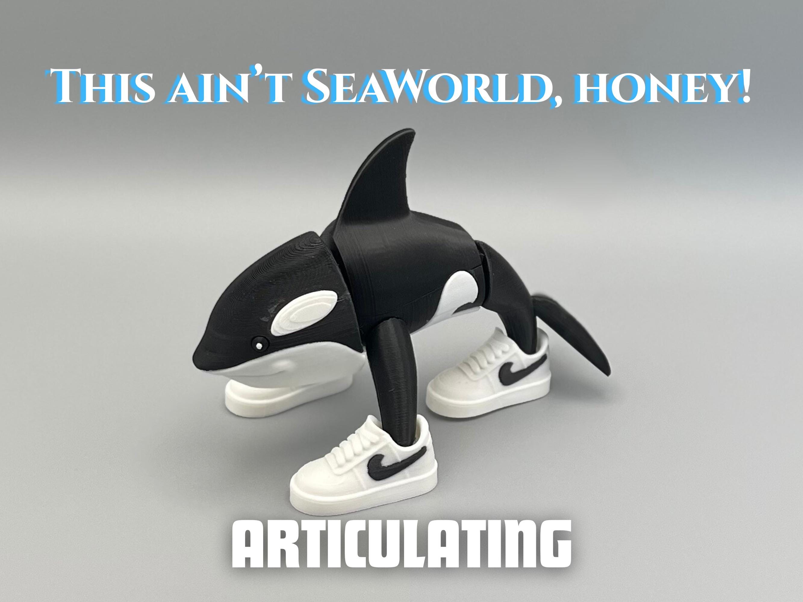 3D Printed Orca Figurine: Italian Brain Rot Meme Collectible - Etsy