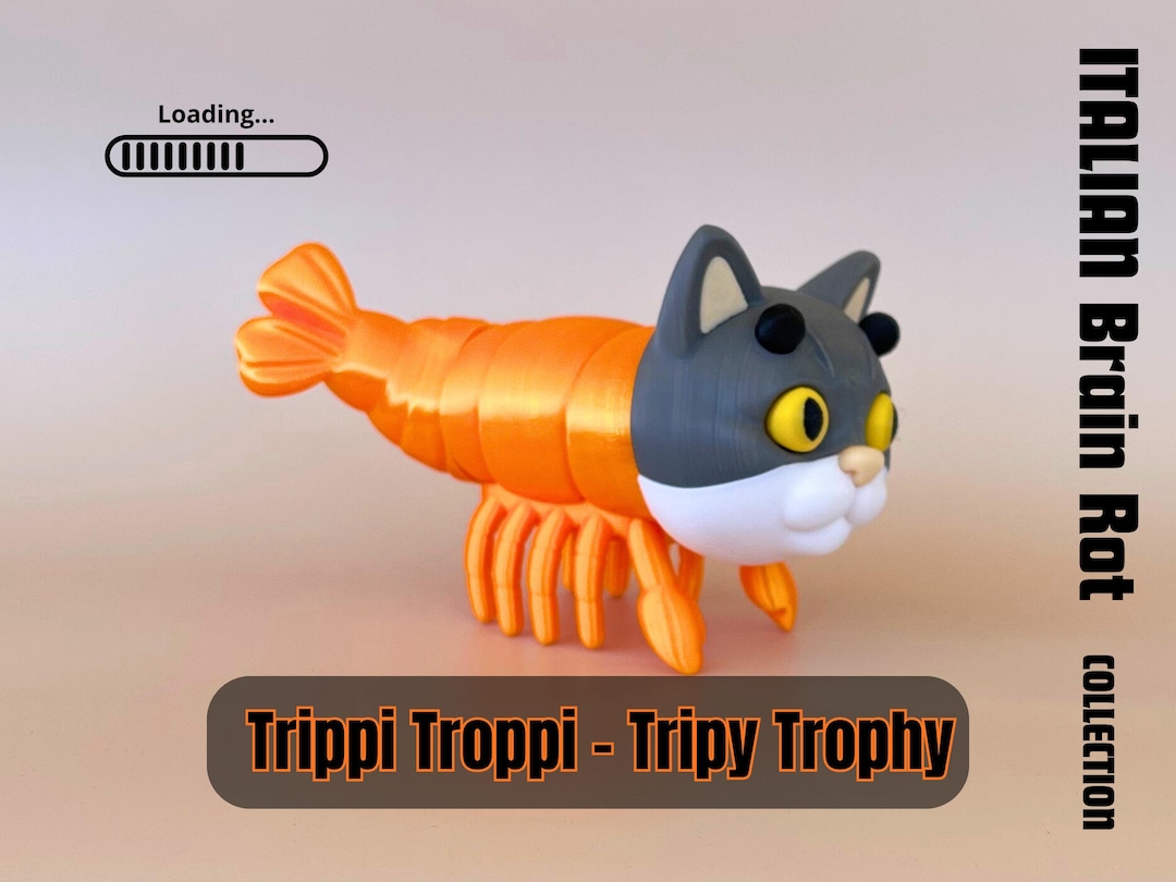 Italian Brain Rot Collectible- Trippi Troppi Figure – Cat-shrimp, - Etsy UK
