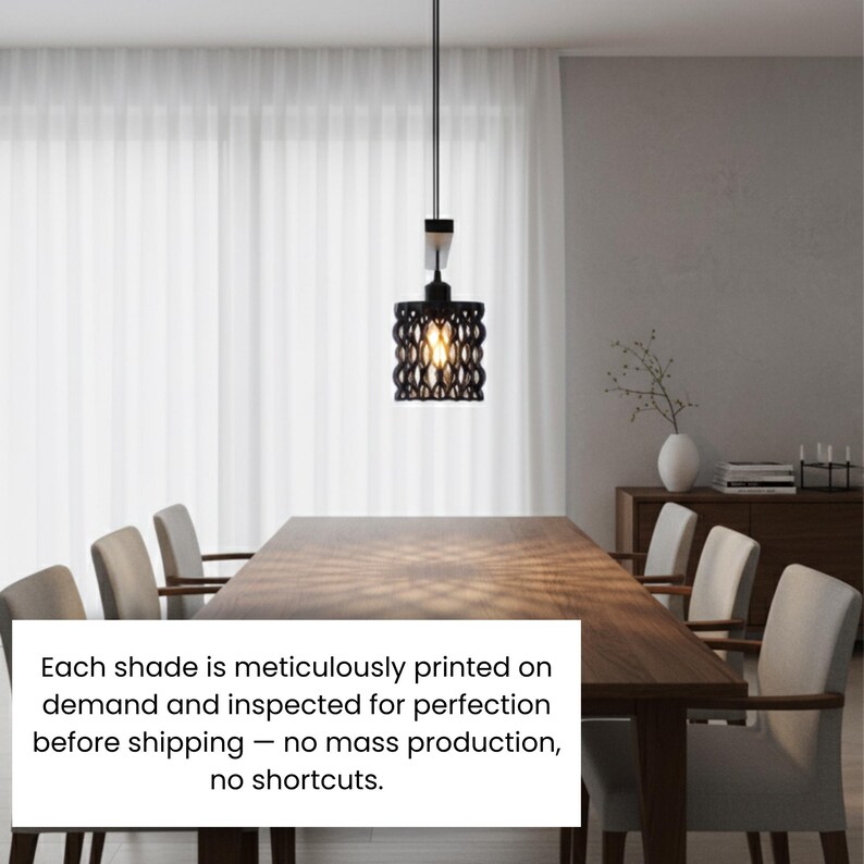 Modern Pendant Lamp Shade | 3D Printed Eco-friendly Design Chain V2 - Etsy