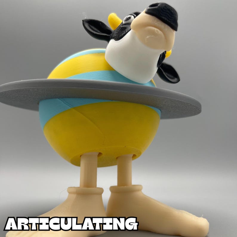 Articulated Space Cow Figurine: Italian Brain Rot Collectible Toy - Etsy