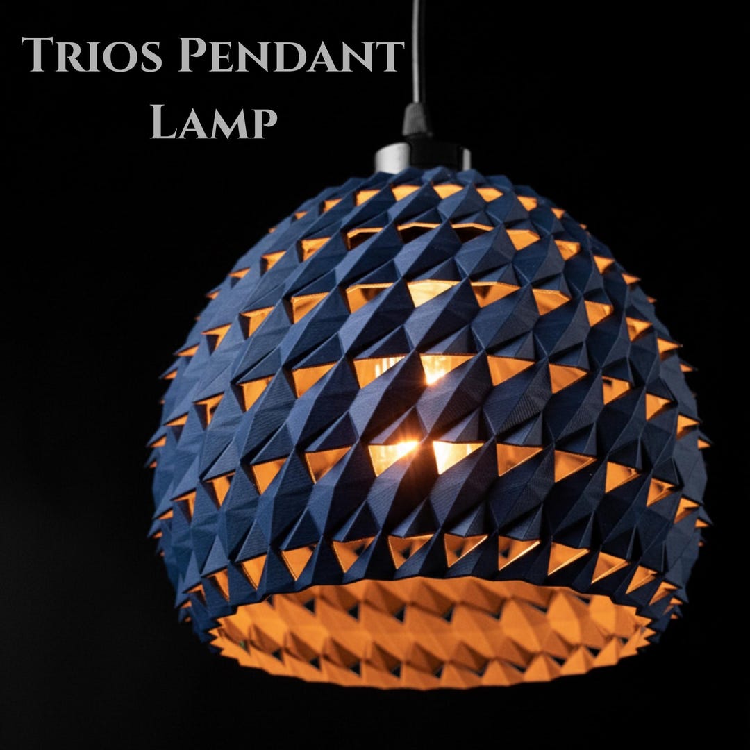 Modern Pendant Lamp Shade | 3D Printed Eco-friendly Design - Etsy UK
