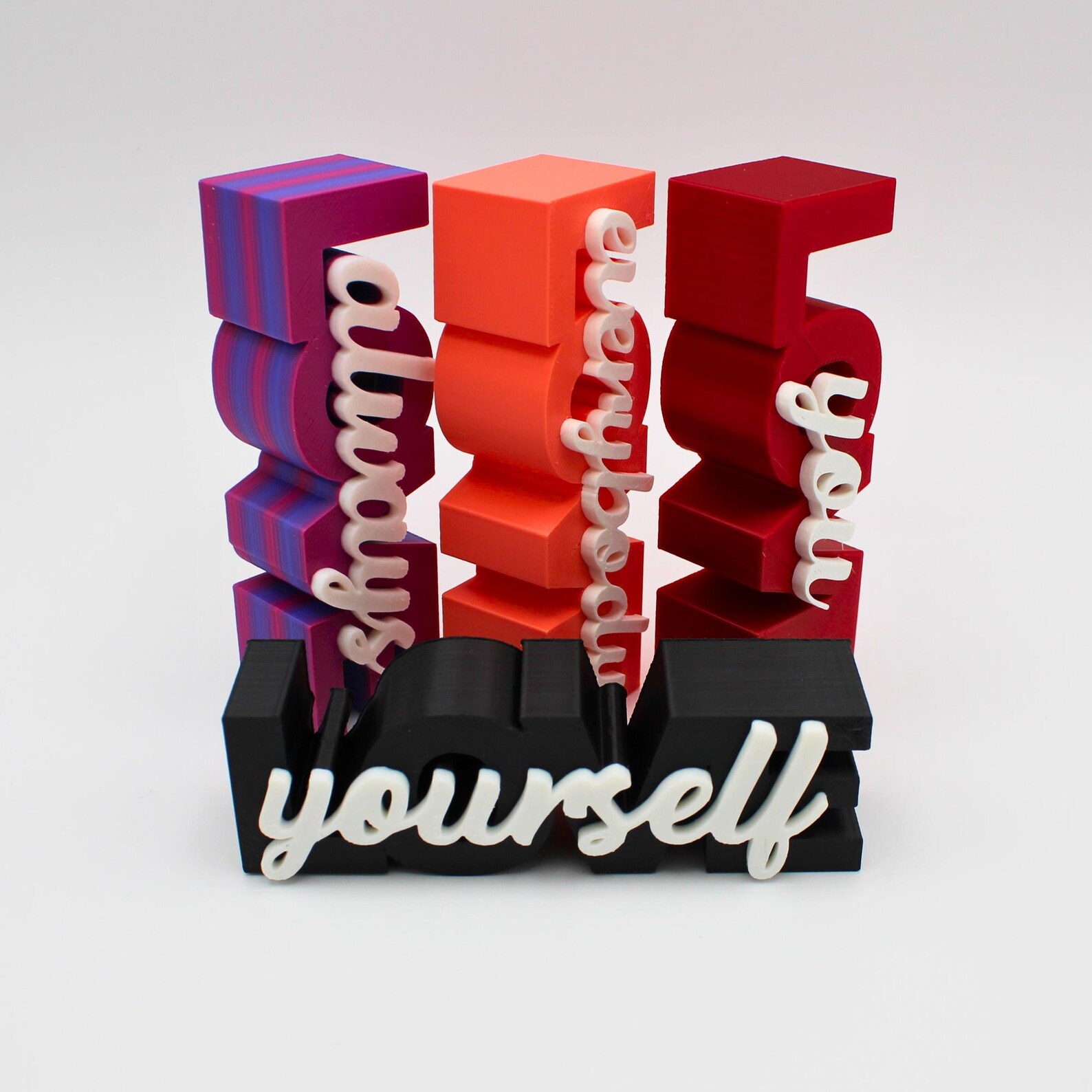 Love Desk Decor – Choose Your Word, Shelf Statement in Multiple Sizes ...