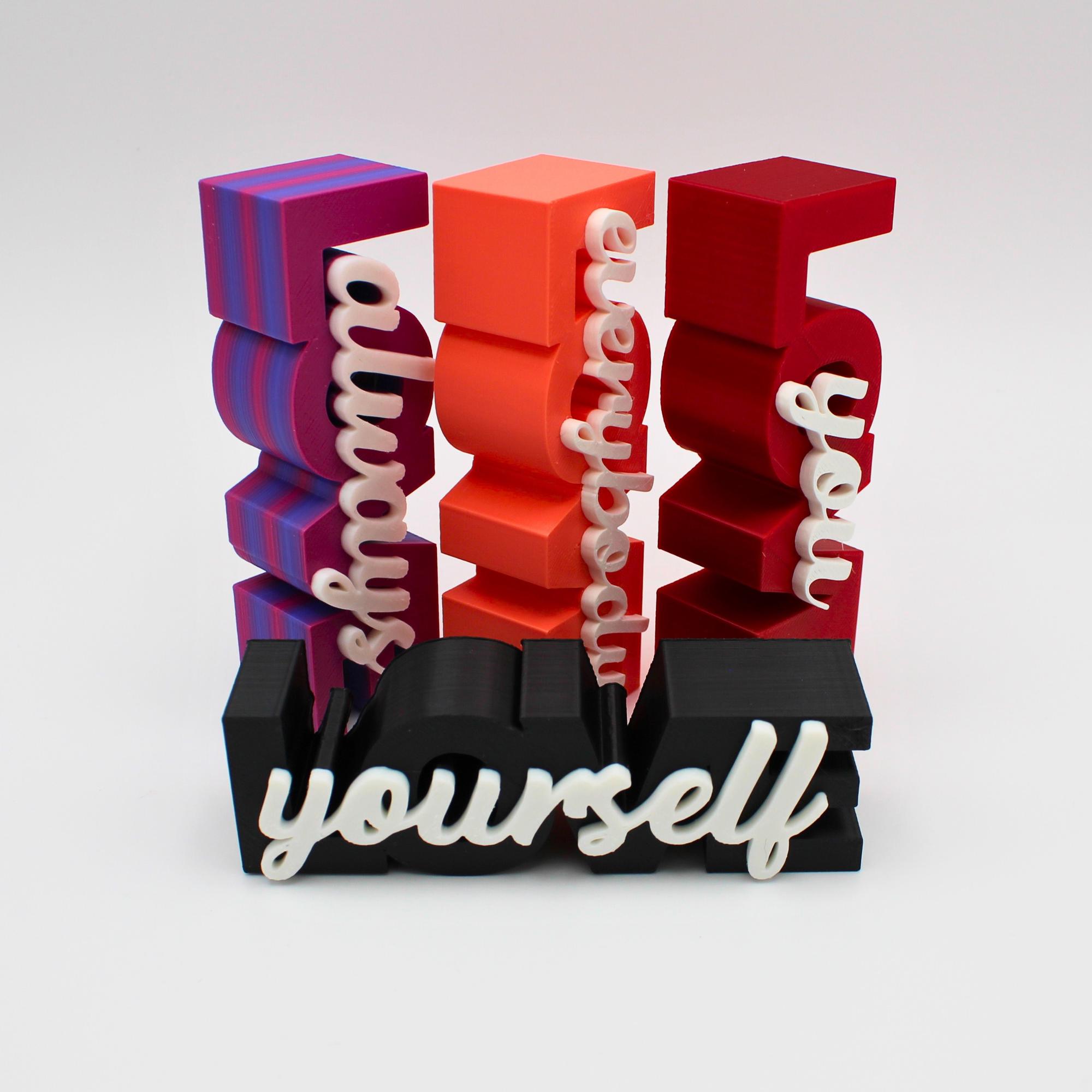 Love Desk Decor – Choose Your Word, Shelf Statement in Multiple Sizes ...