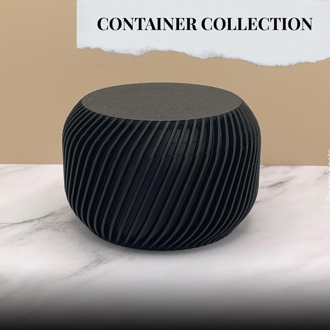 3D Printed Storage Container: Modern Minimalist Desk Organizer, Custom ...