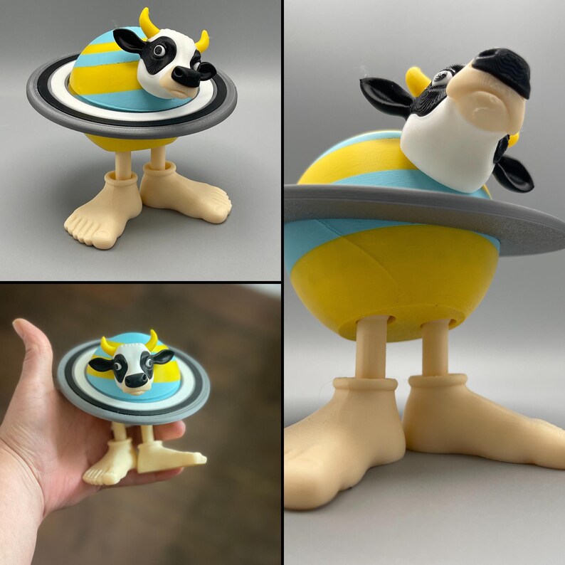 Articulated Space Cow Figurine: Italian Brain Rot Collectible Toy - Etsy