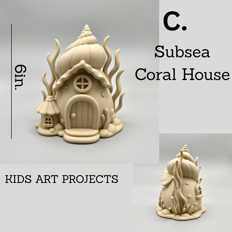 DIY Seashell Fairy House: 3D Printed Coastal Decor - Paintable Craft ...
