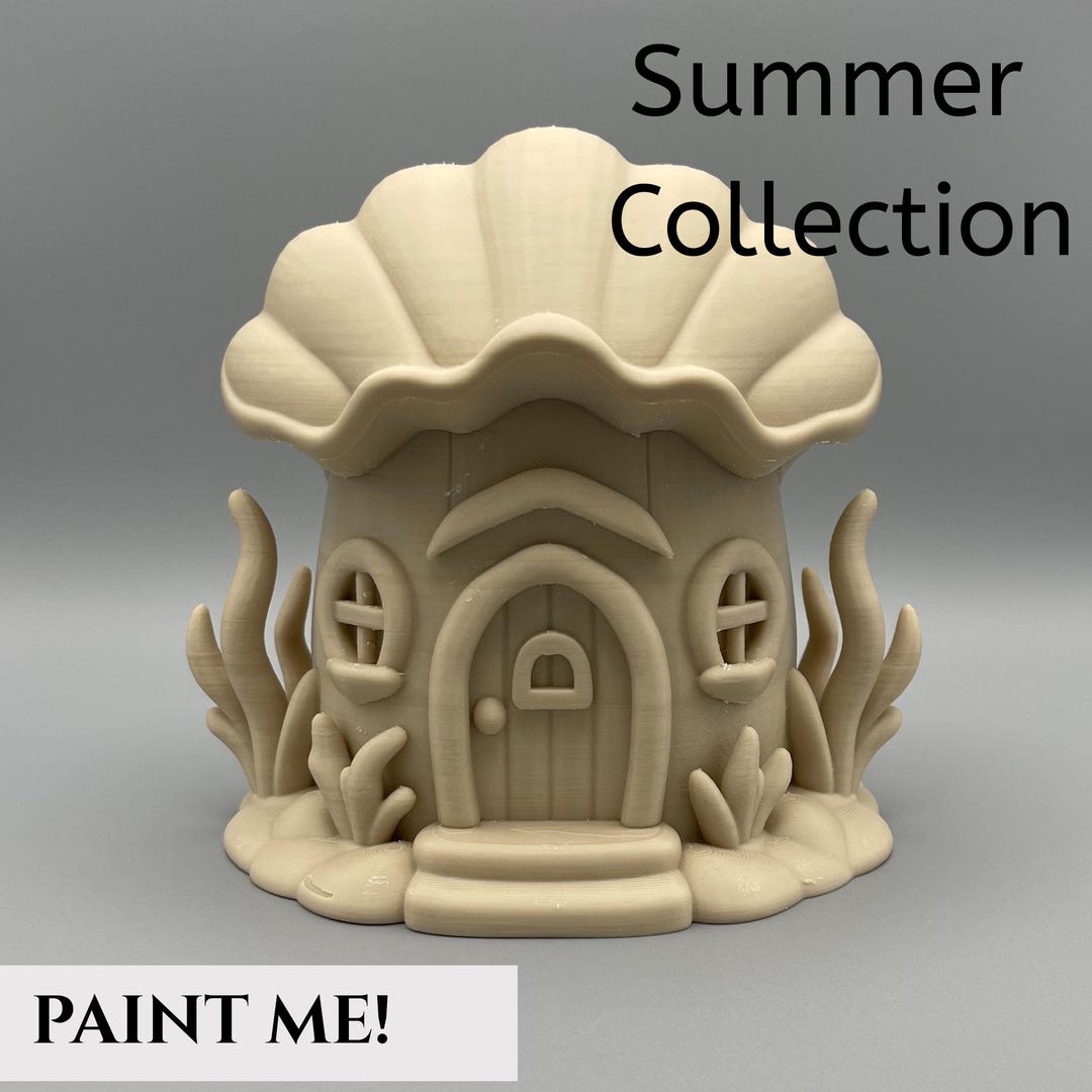 DIY Fairy House Kit: Clam Shell - Paintable 3D Printed Decor - Etsy