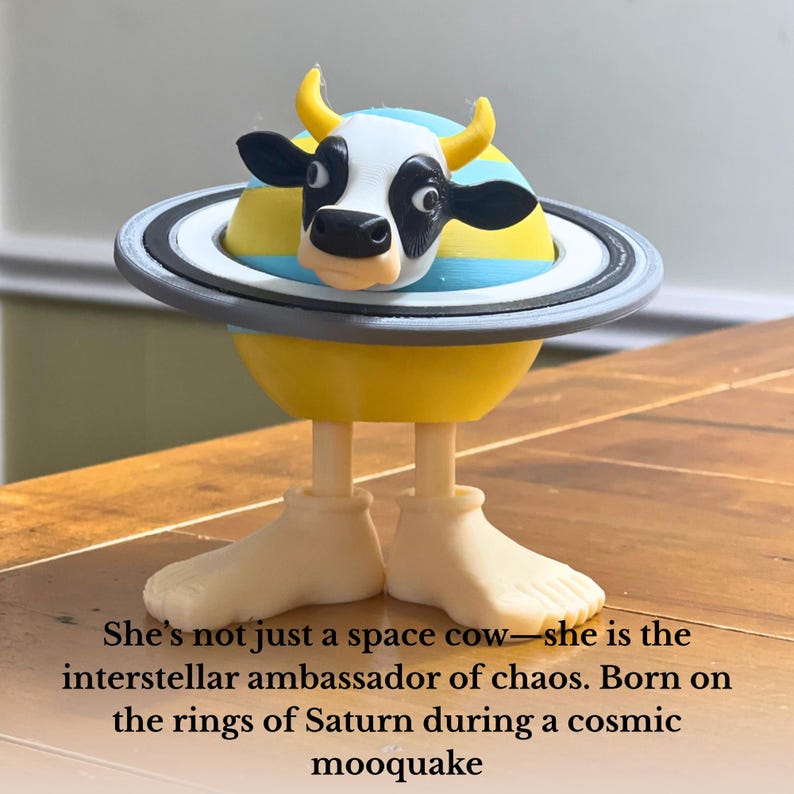 Articulated Space Cow Figurine: Italian Brain Rot Collectible Toy - Etsy