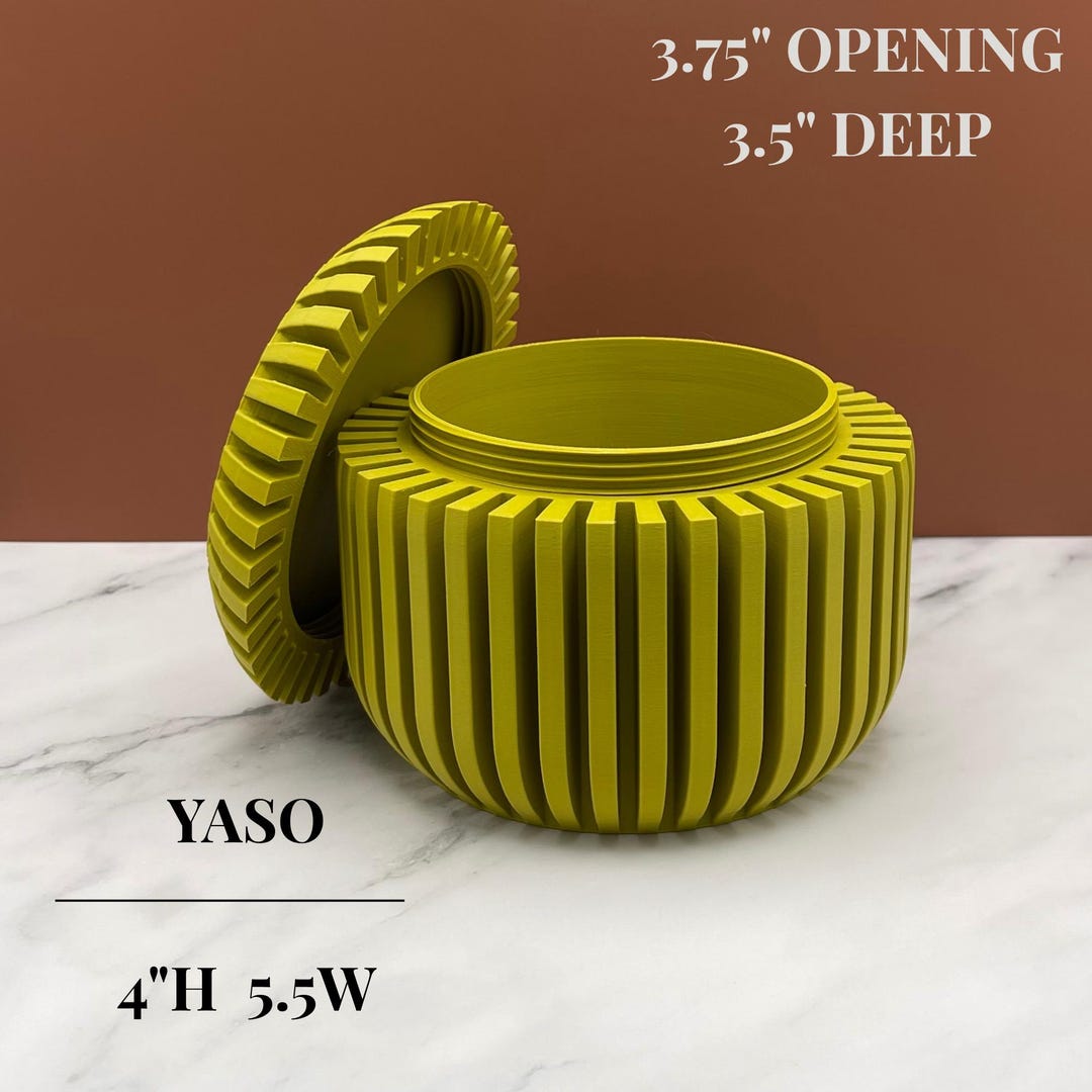 3D Printed Storage Container: Modern Twist-lid PLA Organizer - Etsy