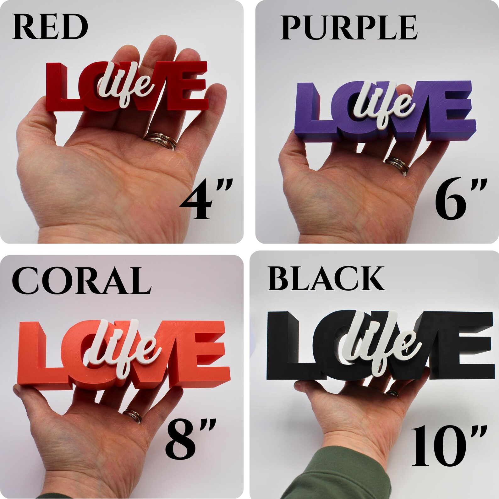 Love Desk Decor – Choose Your Word, Shelf Statement in Multiple Sizes ...