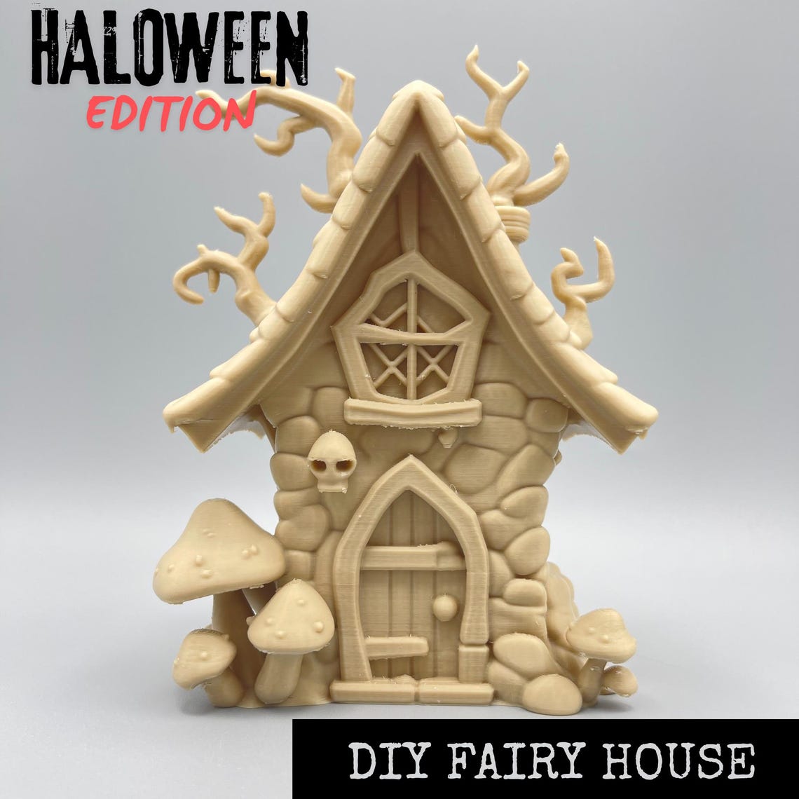DIY 3D Printed Haunted Fairy House: Witch Wood Cottage PLA Craft Kit - Etsy