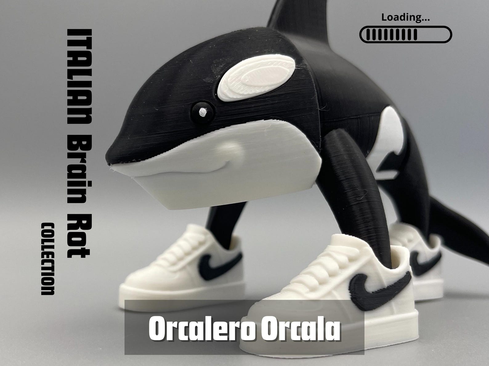 3D Printed Orca Figurine: Italian Brain Rot Meme Collectible - Etsy
