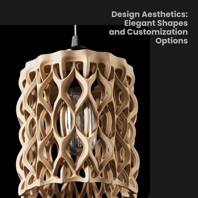 Modern Pendant Lamp Shade | 3D Printed Eco-friendly Design Chain V2 - Etsy