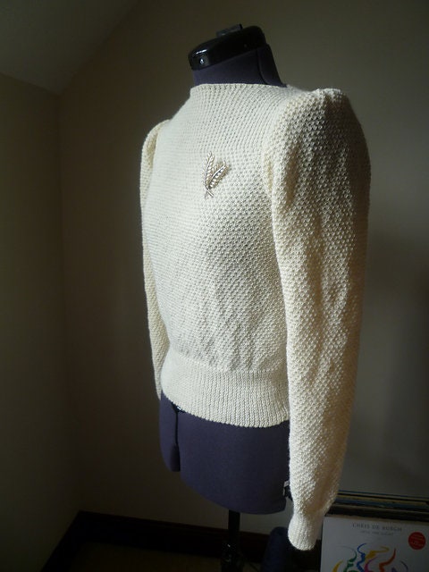 KNITTING PATTERN 1940s-style Slash Neck Jumper Beginner Knit .pdf ...