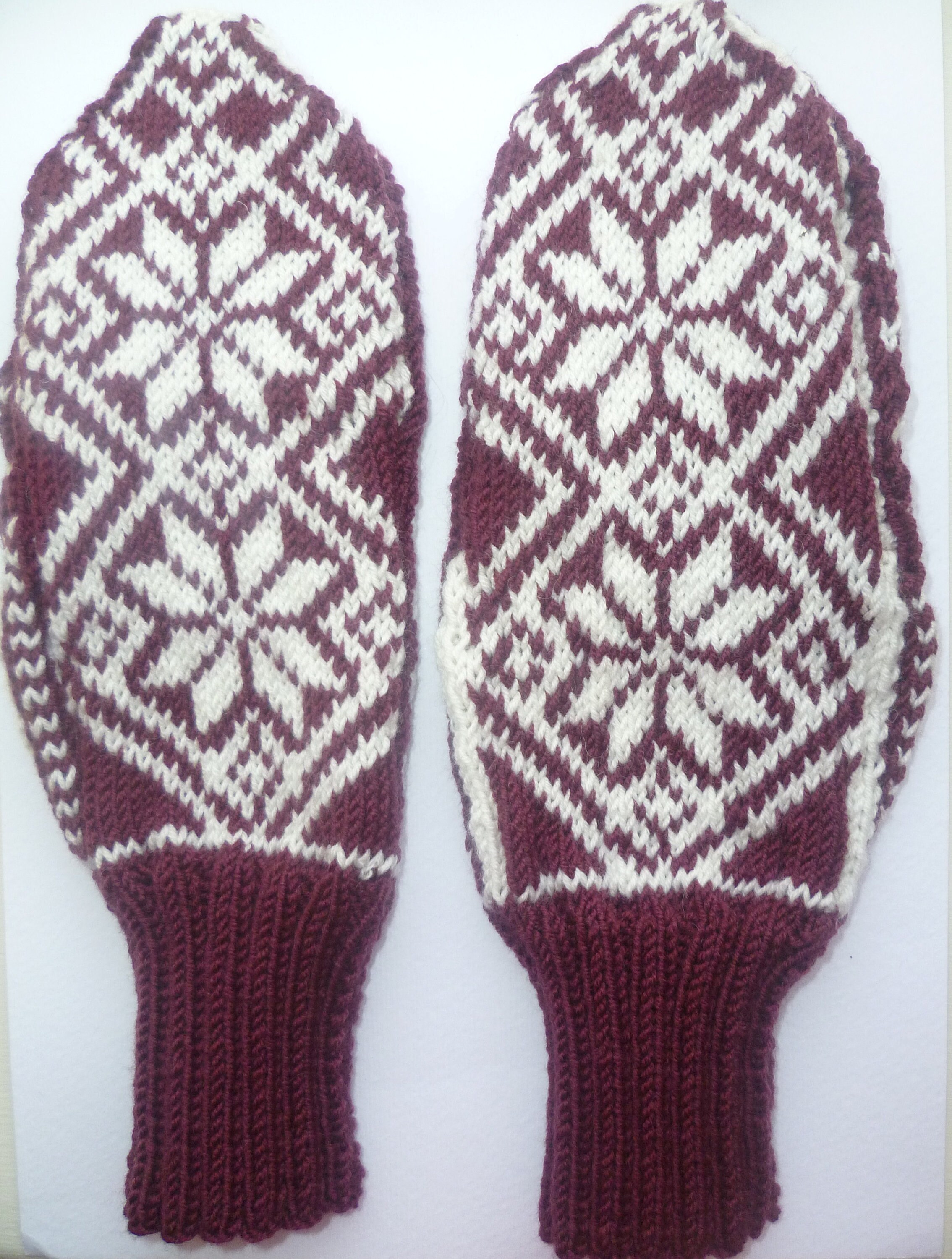 KNITTING PATTERN Nordic Snowflake Mittens .pdf Digital Download ...