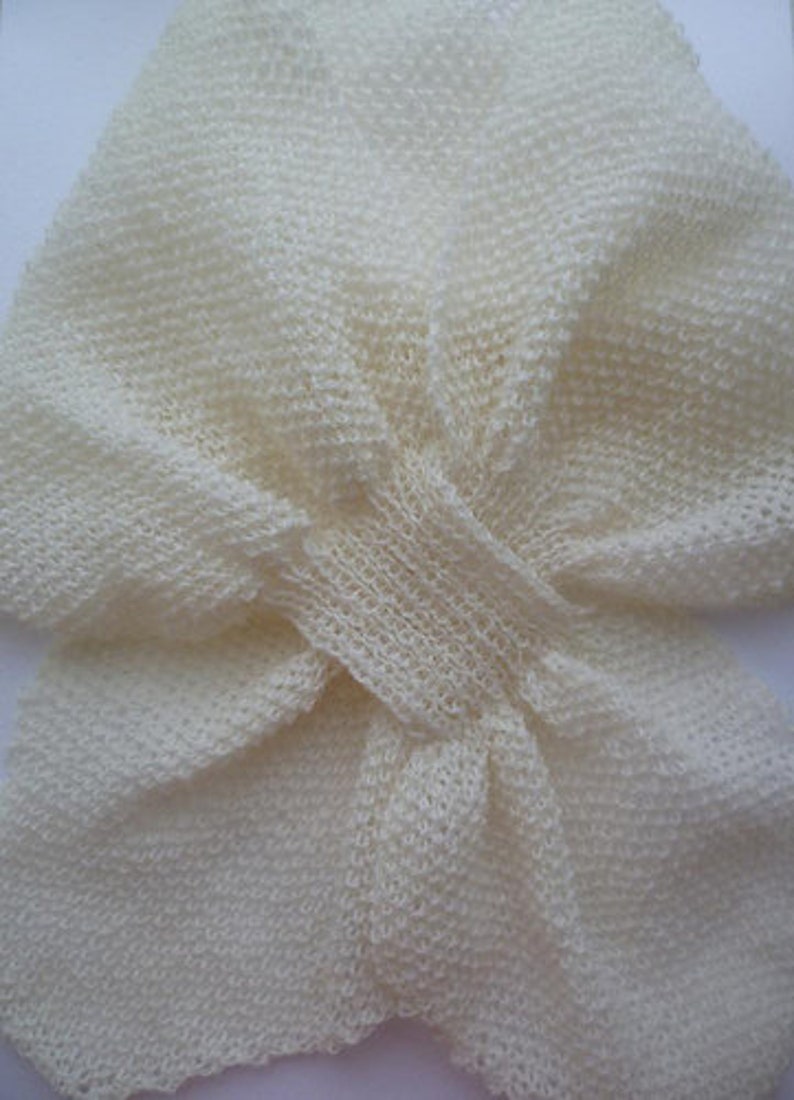 KNITTING PATTERN 1940s-style Scarf in 2-ply Wool / Moss Stitch .pdf ...