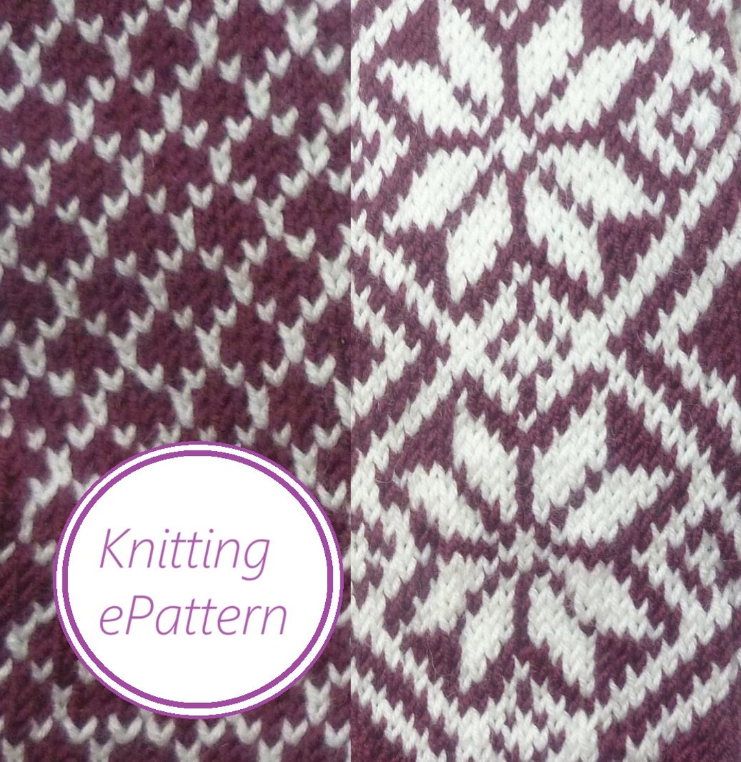 KNITTING PATTERN Nordic Snowflake Mittens .pdf Digital Download ...