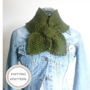 KNITTING PATTERN Chunky Miss Marple Scarf .pdf Digital | Etsy