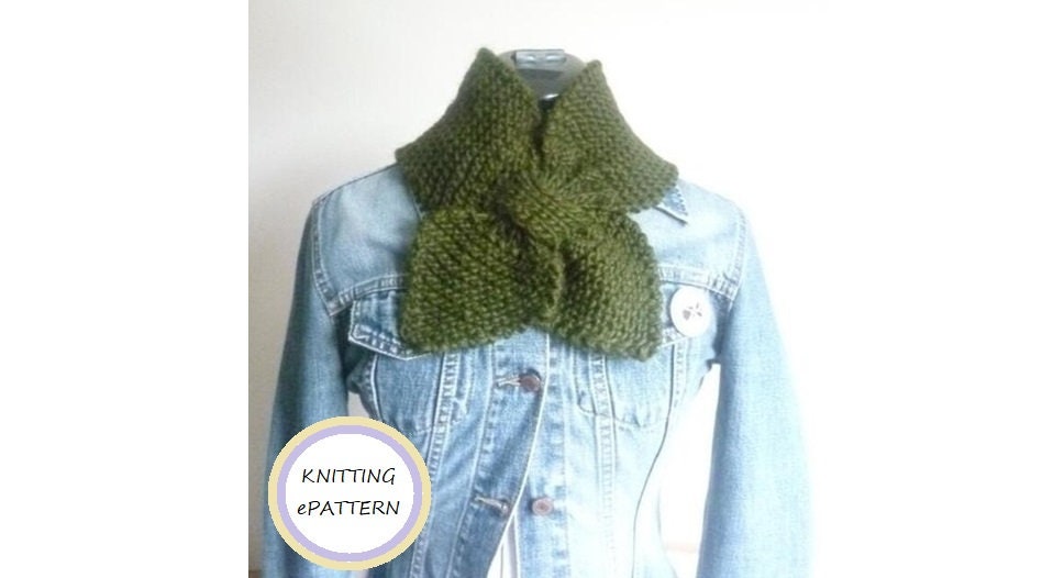 KNITTING PATTERN Chunky Miss Marple Scarf .pdf Digital - Etsy