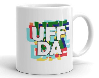 UFF DA Mug Scandinavian-american Norwegian Gift White Mug - Etsy