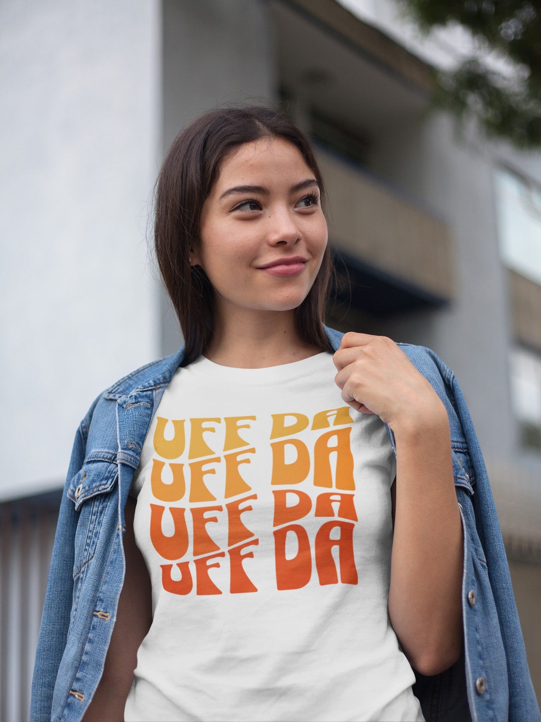 Uff Da Retro Wavy Text Style Norwegian Expression Minnesota Gift ...