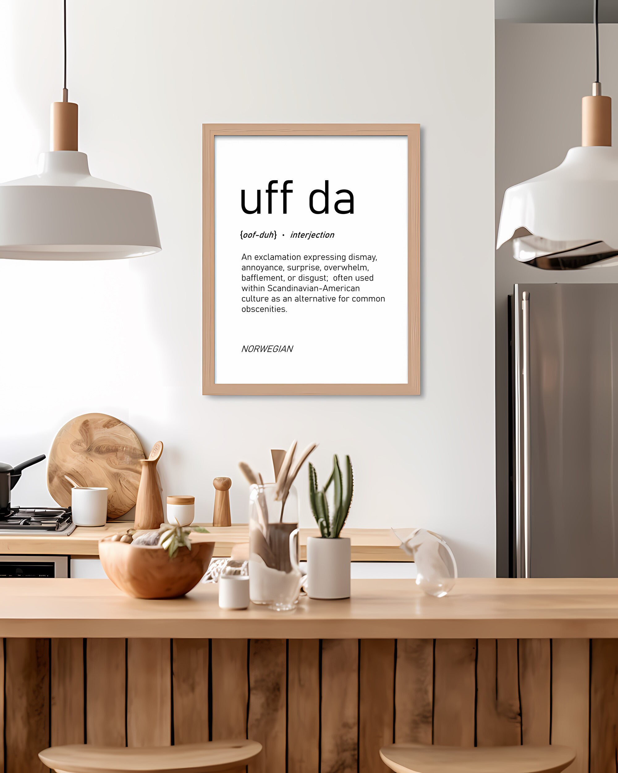 Uff Da Definition Print Norwegian Expression Scandinavian - Etsy