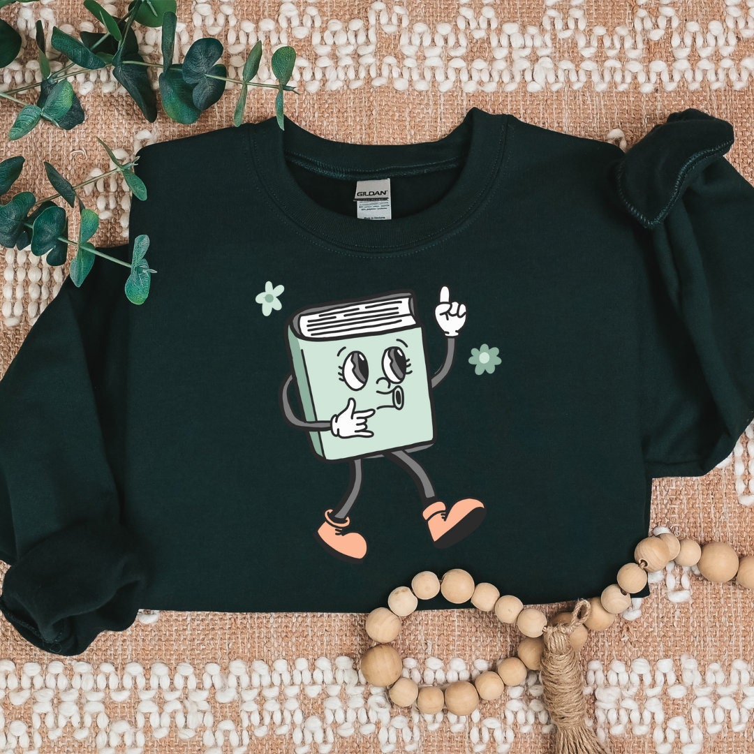 Retro Book Character PNG Vintage for Sublimation DTF - Etsy