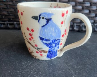 Blue Jay Tea Mug - Etsy