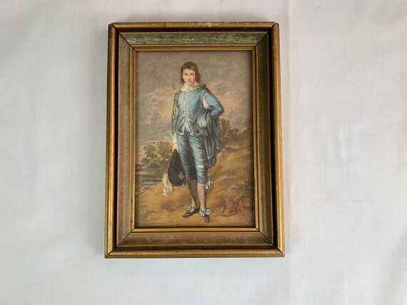 Vintage Blue Boy Print Wall Hanging Thomas Gainsborough - Etsy