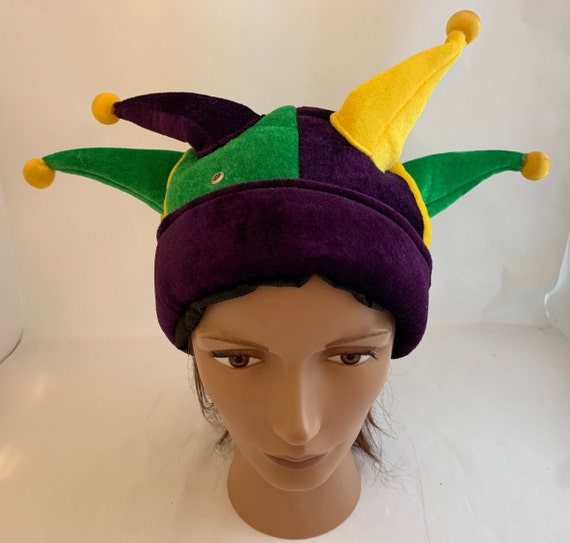 Adult Jesters Hat Yellow Green Purple Halloween Costumes - Etsy UK
