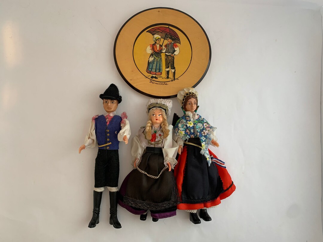 Vintage European Dolls, 9.5 Inches Tall, Original Outfits, 1950's ...