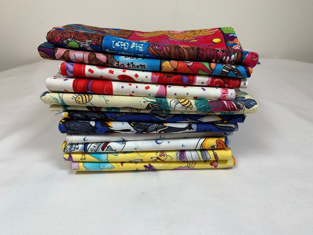 13 Craft Fat Quarters Panels, Gardening, Ducks, Penguins, Bees, Birds ...