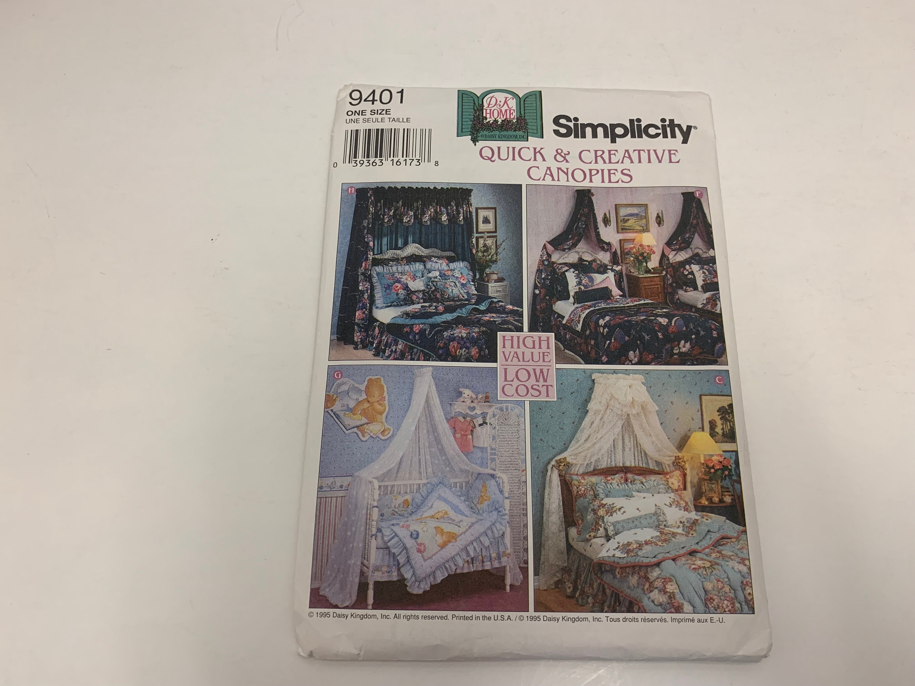 Quick & Creative Canopies Simplicity 9401 Vintage Uncut Sewing Pattern ...