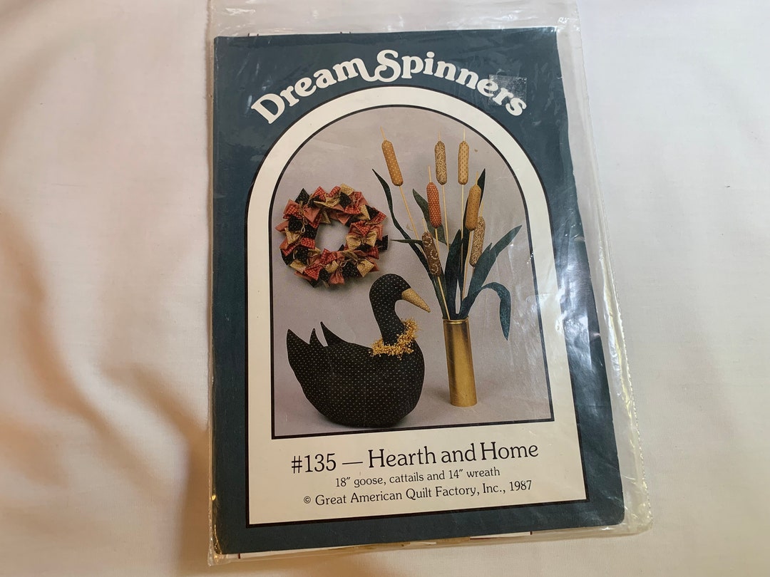 Dream Spinners Sewing Pattern 135, Hearth and Home, 18" Goose, Cattails ...