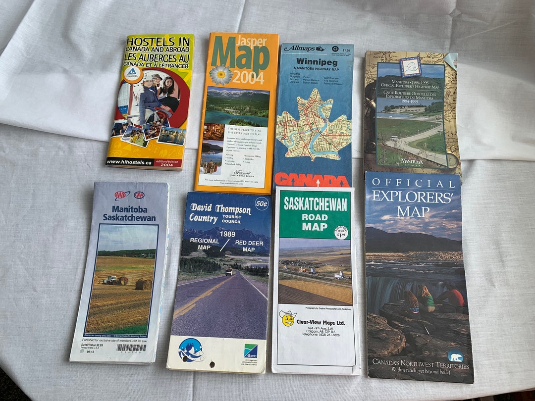 Vintage Road Maps, Brochures, Northwest Territories, Saskatchewan ...