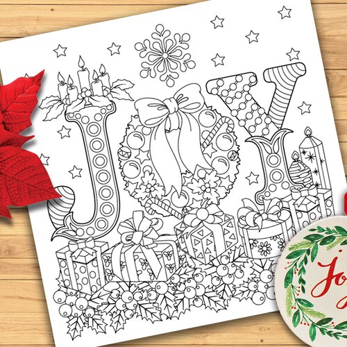 Coloring Page christmas Gifts Instant Download - Etsy
