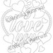 I Love You Valentine Adult Coloring Page Valentine's - Etsy