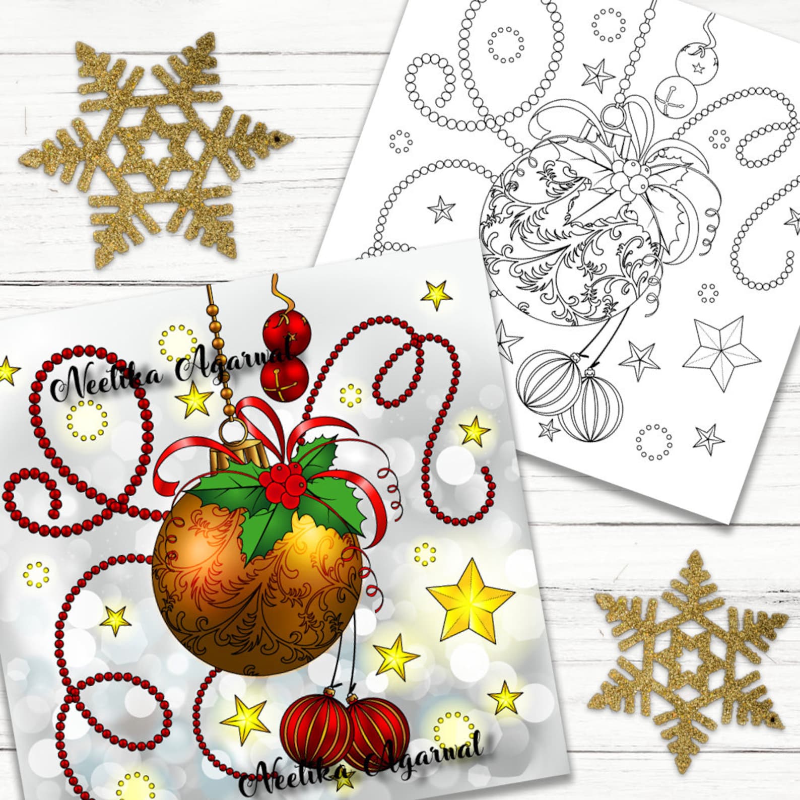 Ornament - Adult Coloring Page - Christmas Coloring Page - Printable ...