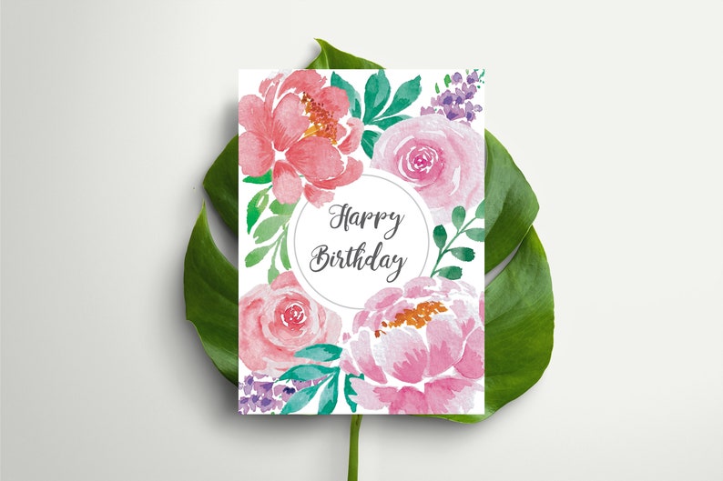 Happy Birthday Digital Printable Card Printable Card - Etsy