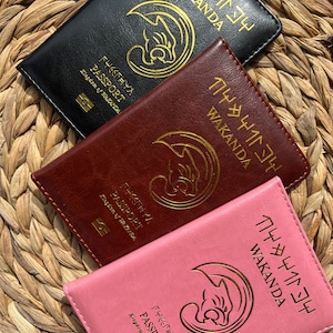 Black Panther Wakanda Passport Cover, Marvel Passport & Vaccination ...