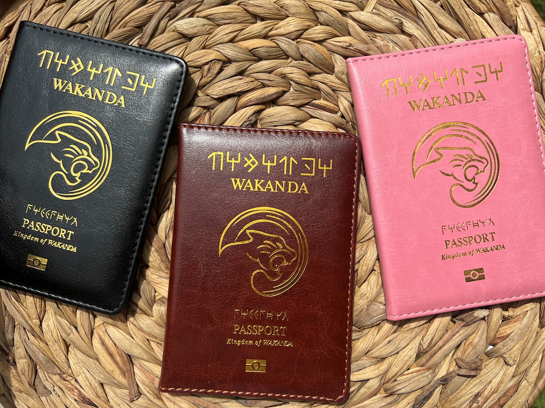 Black Panther Wakanda Passport Cover, Marvel Passport & Vaccination ...