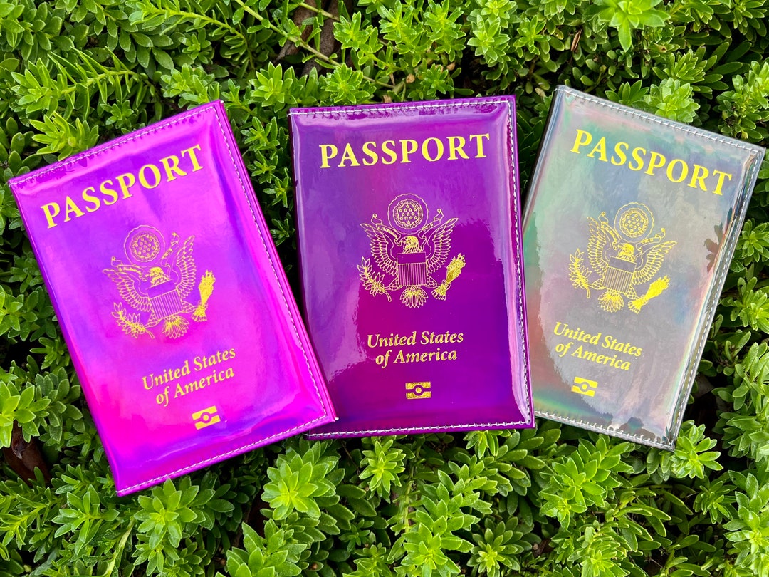 Chrome And Gold Passport Covers Vaccination Card Holder Hologram Passport Cover Wcustomization