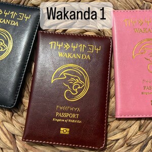 Black Panther Wakanda Passport Cover, Marvel Passport & Vaccination ...