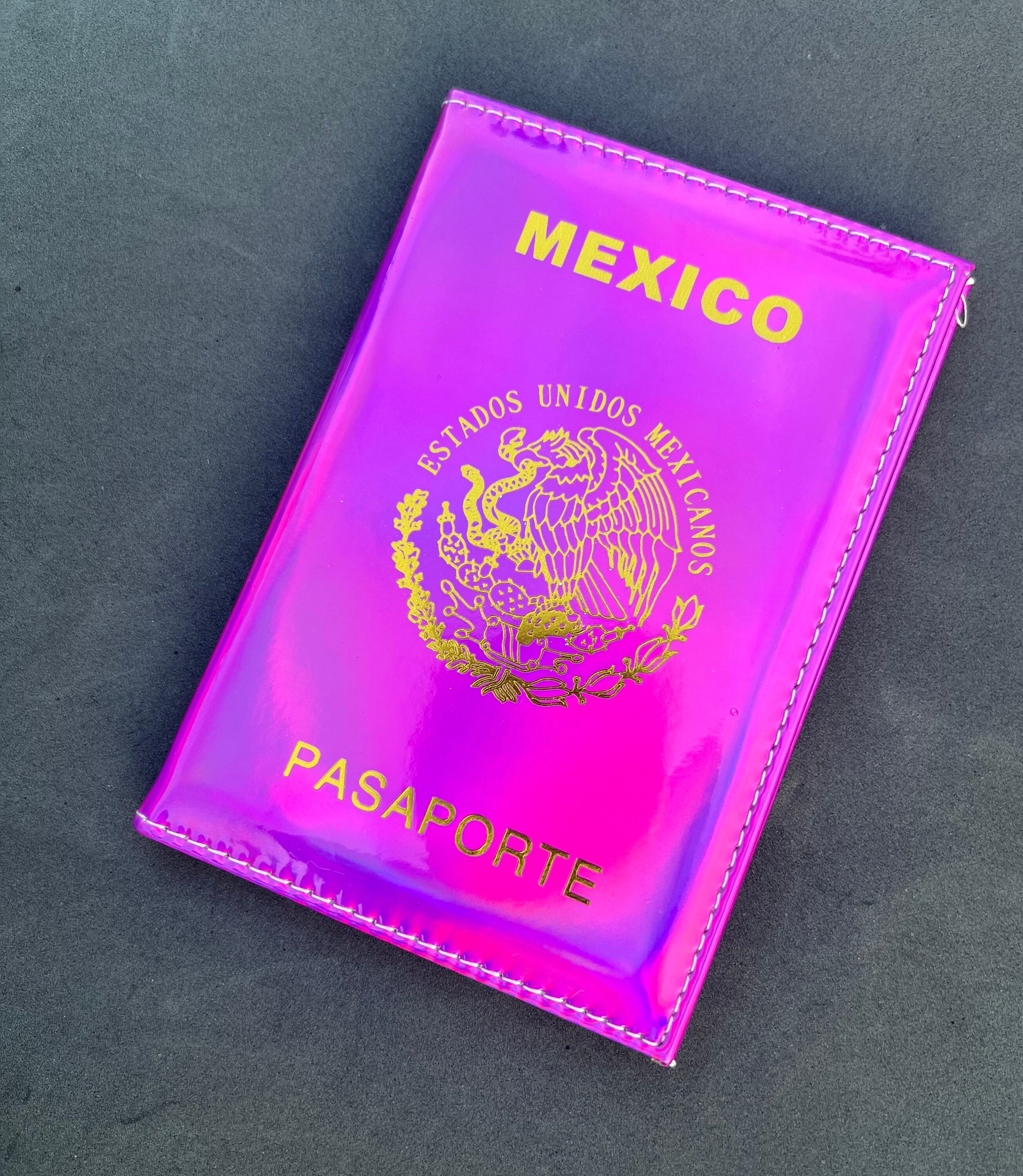 Mexico Passport Cover Vaccination Card Holder Chrome Hologram - Etsy