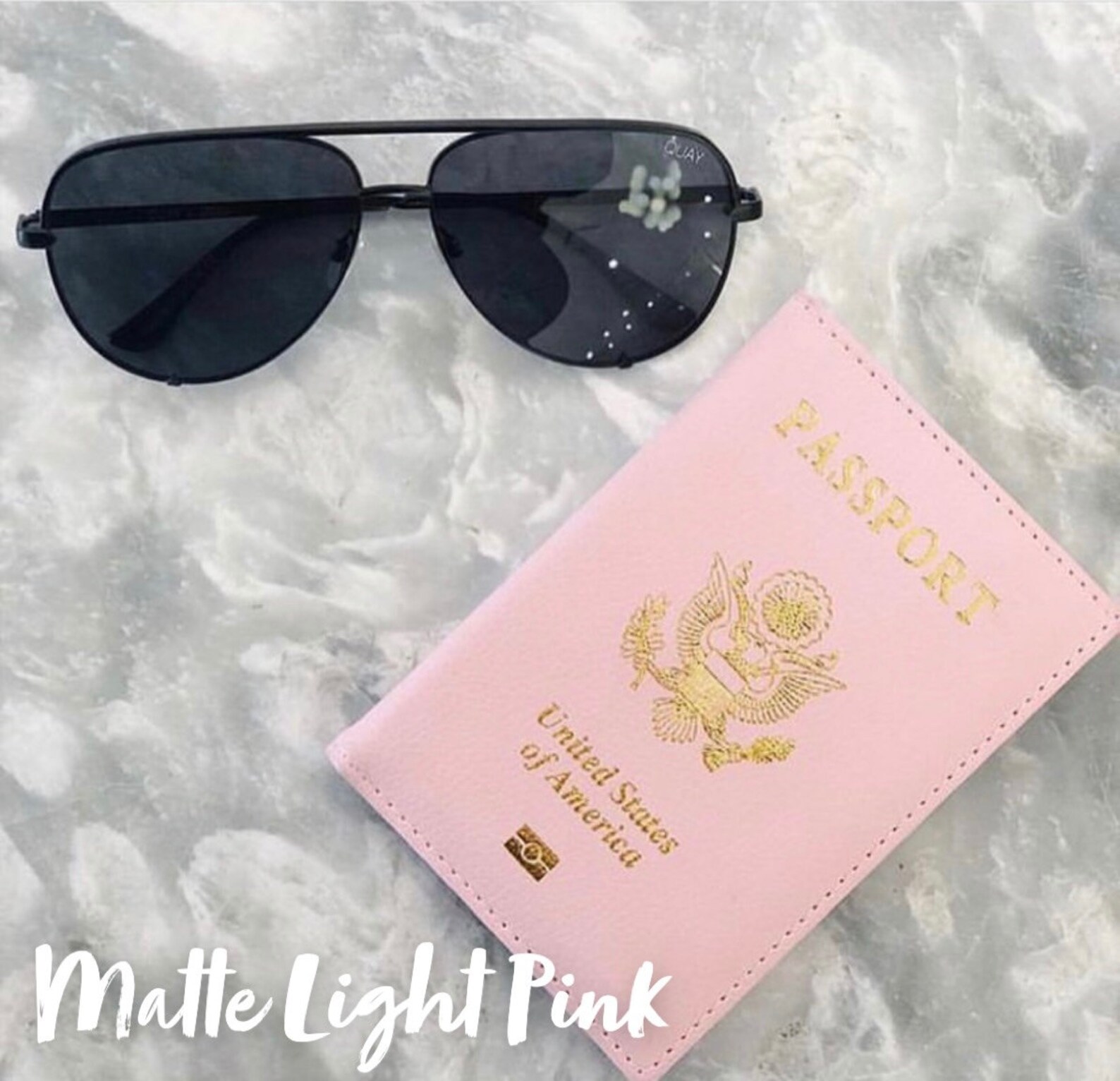 Pink Passport Cover Passport & Vaccination Card Holder USA - Etsy
