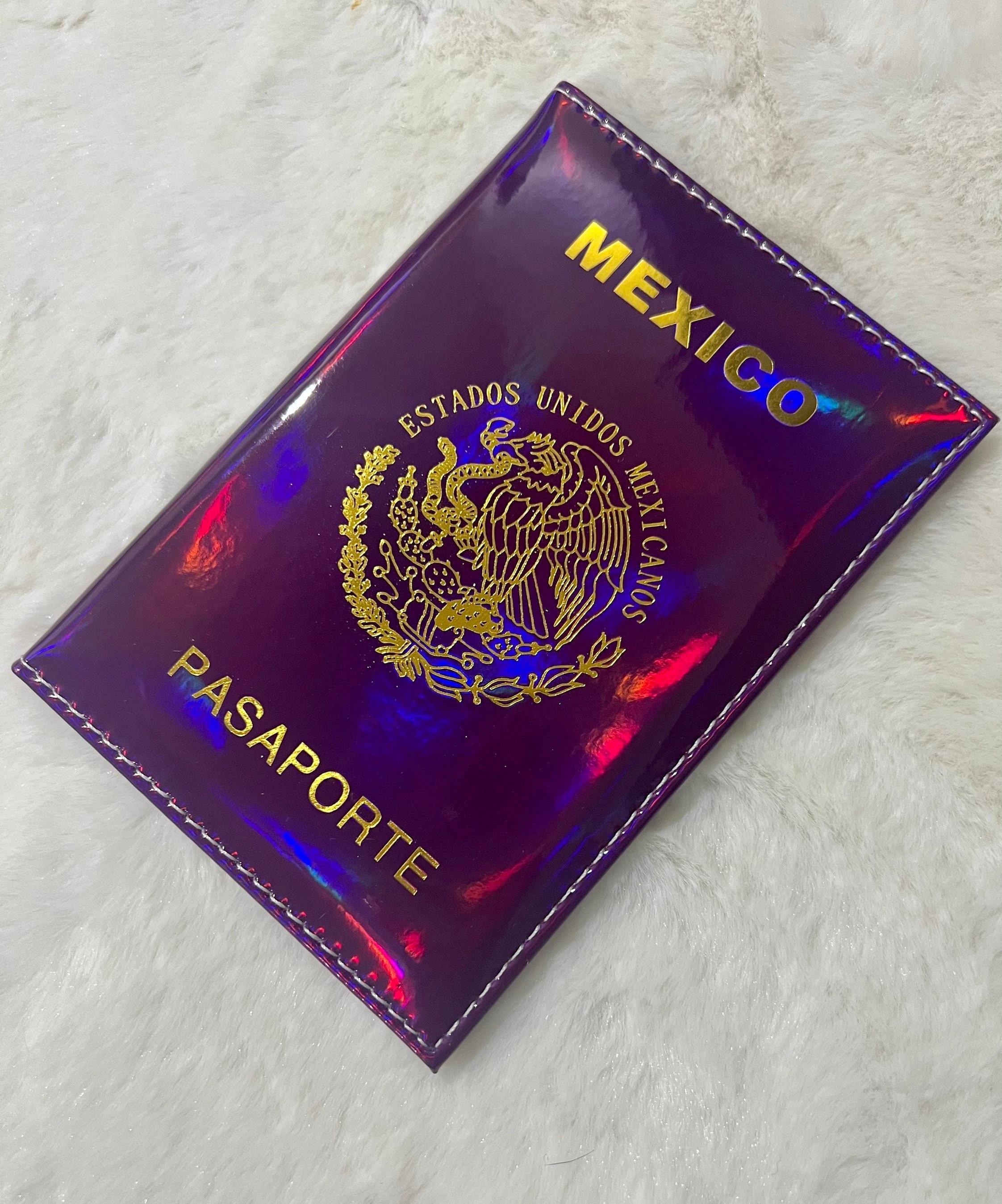 Mexico Passport Cover Vaccination Card Holder Chrome Hologram - Etsy
