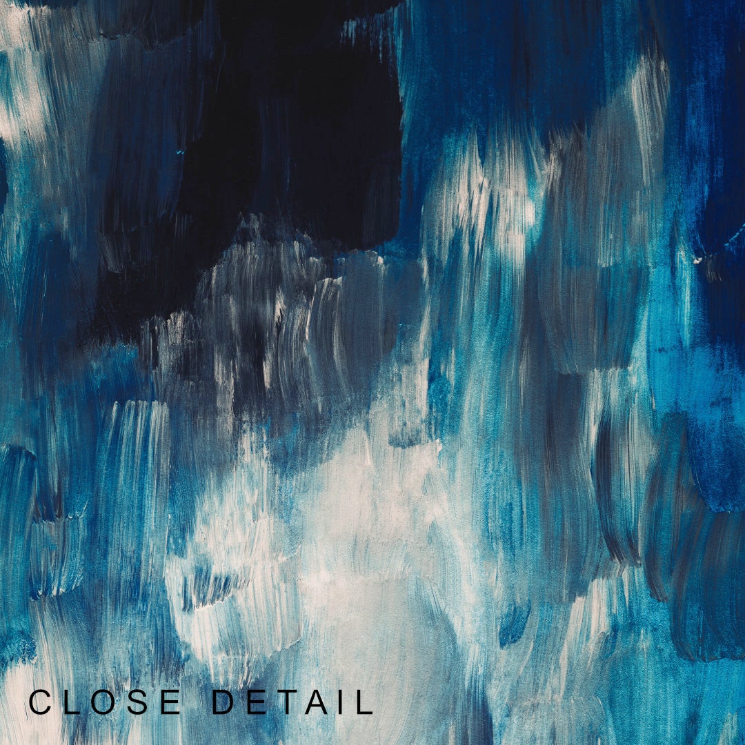 Blue Abstract Wall Art Set Abstract Art Print Abstract | Etsy