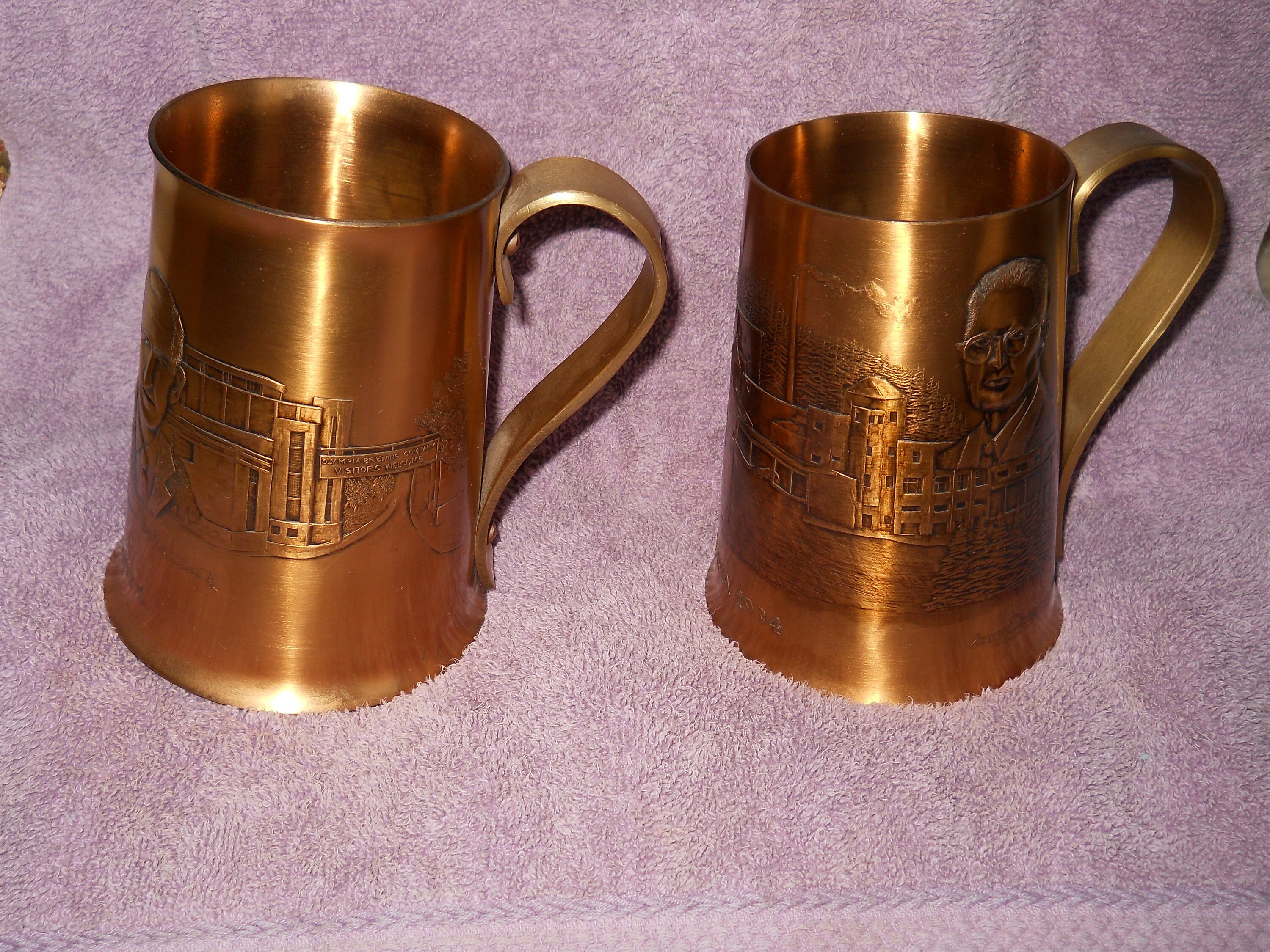 VINTAGE Olympia Beer Solid Bronze Beer Mug Authentic | Etsy