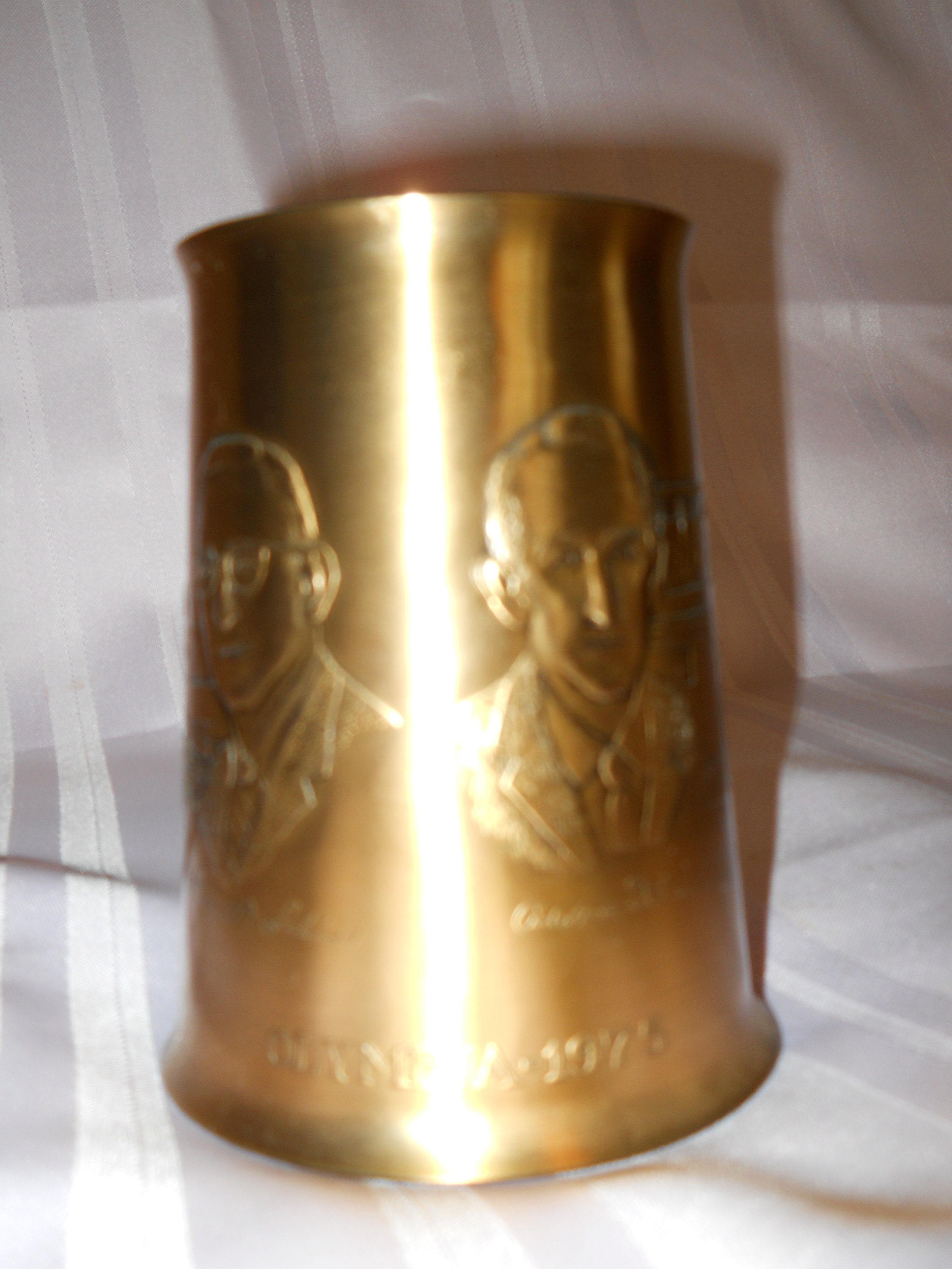 VINTAGE ~ Olympia Beer Solid Bronze Beer Mug Authentic Handmade Wendell ...