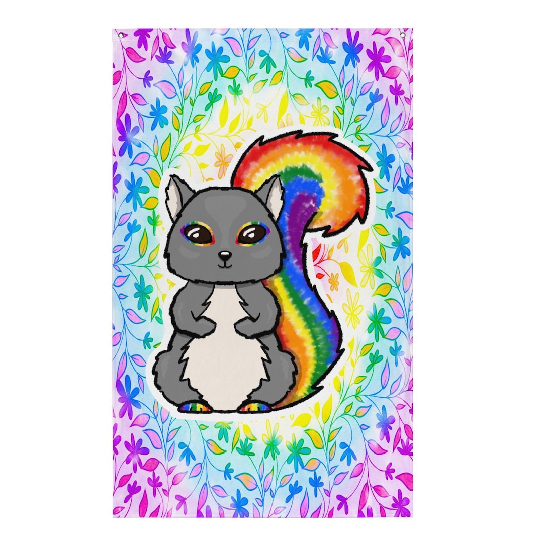 Rainbow Pride LGBTQ+ Squirrel Flag - Etsy